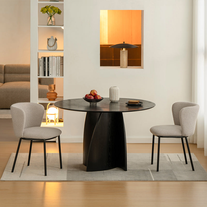 Gemma Round Dining Table & 4 Karin Dining Chairs