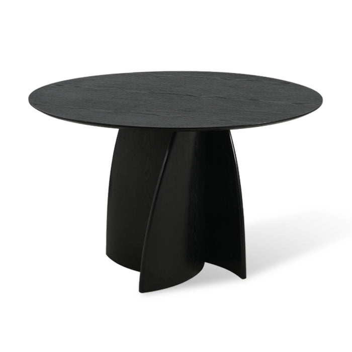OFCASA Gemma Round Dining Table | Sleek Black Centrepiece