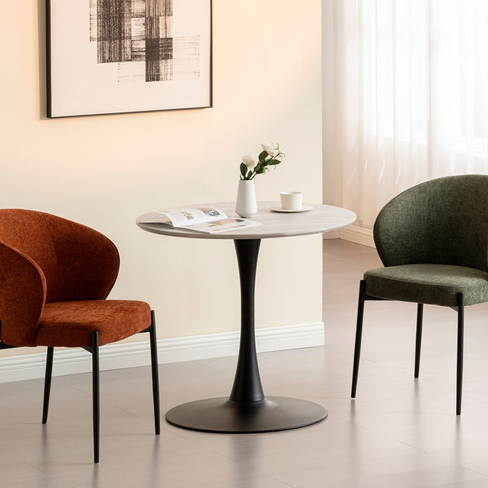 OFCASA Tiana Travertine Round Dining Table | 80 cm